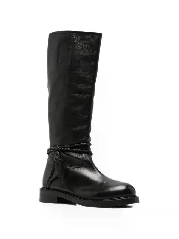 ZOLFO Braided-strap Leather Boots