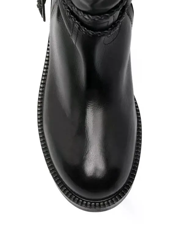 ZOLFO Braided-strap Leather Boots