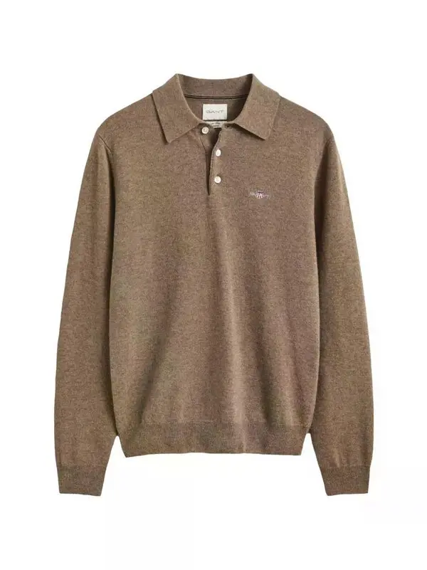 Gant Logo-embroidered Wool Sweater