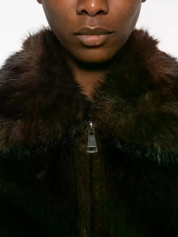 BETTA CORRADI Faux-fur Collar Jacket