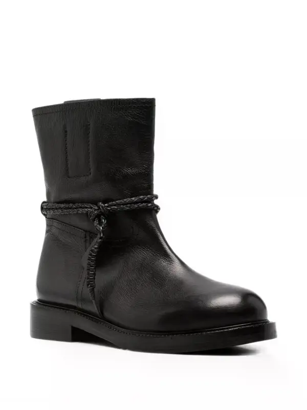 ZOLFO Braided-strap Leather Boots