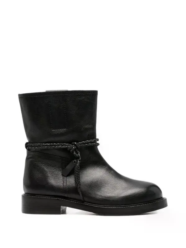 ZOLFO Braided-strap Leather Boots