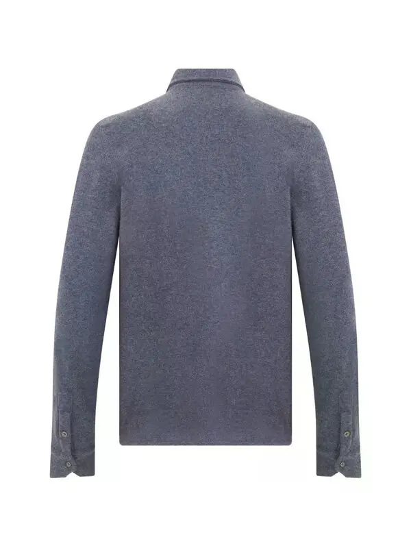 Fedeli Cashmere Long-sleeve Shirt - Blue