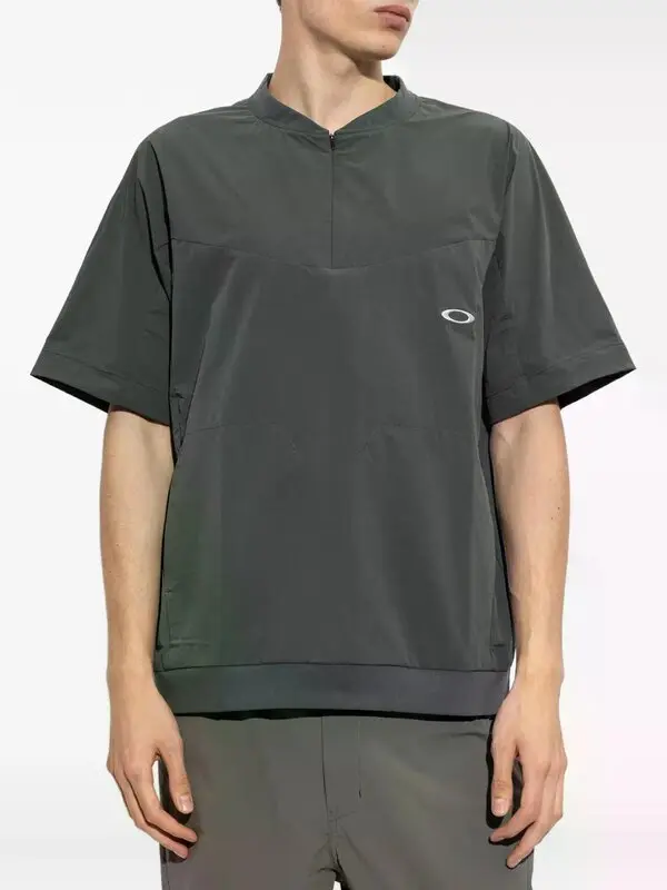 Oakley O-blades Embroidered-logo Quarter-zip T-shirt