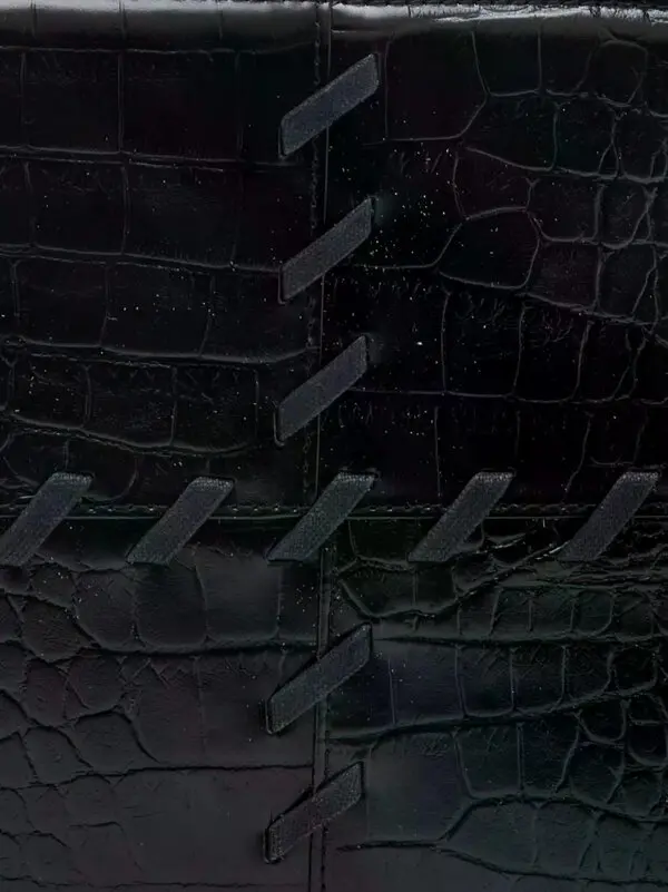 Saint Laurent Croc-embossed Leather Tote Bag