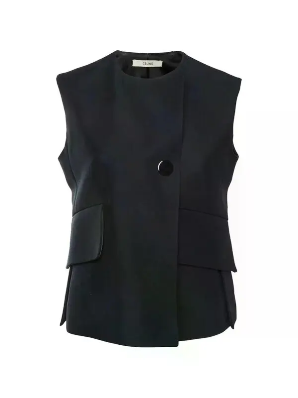 Celine Asymmetric Sleeveless Vest