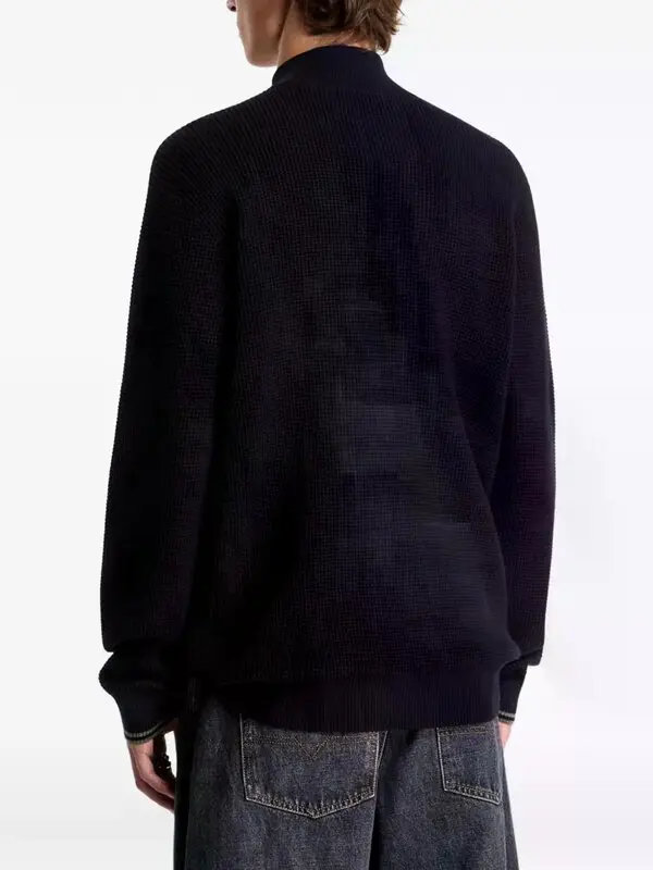 Fred Perry Waffle-stitch Half-zip Sweater