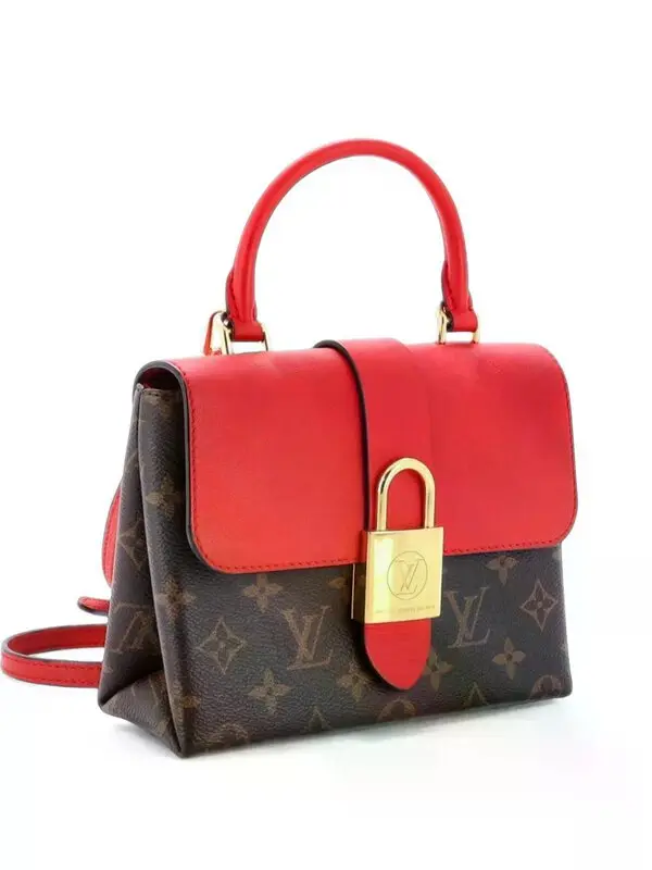LOUIS VUITTON Locky Handbag Monogram Canvas With Leather Bb Satchel