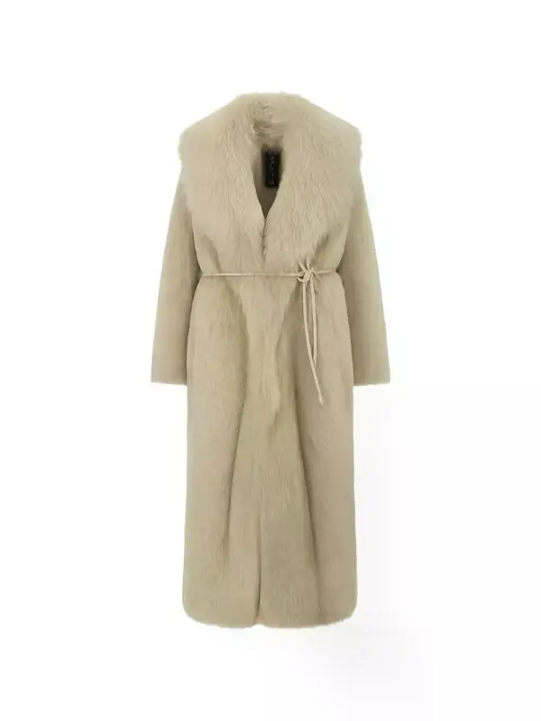 BLANCHA Belted Faux-fur Coat