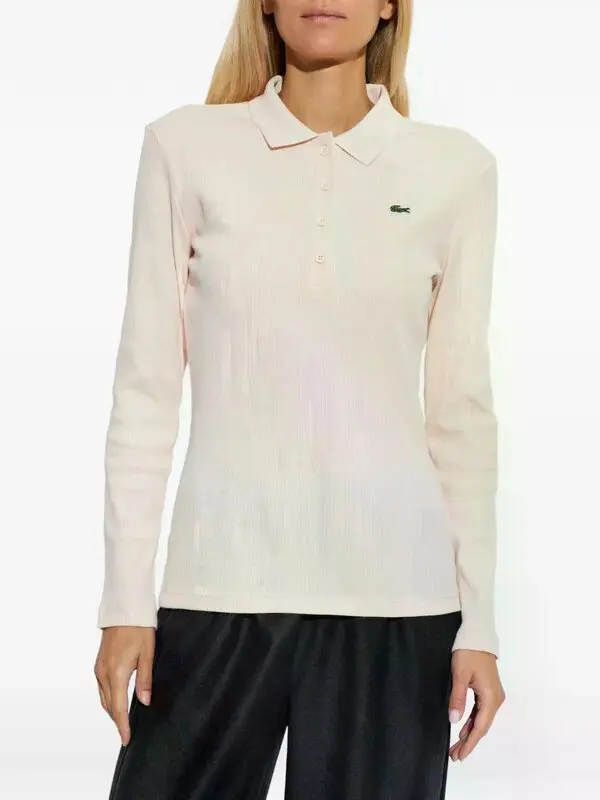 Lacoste Ribbed Long-sleeve Polo Shirt
