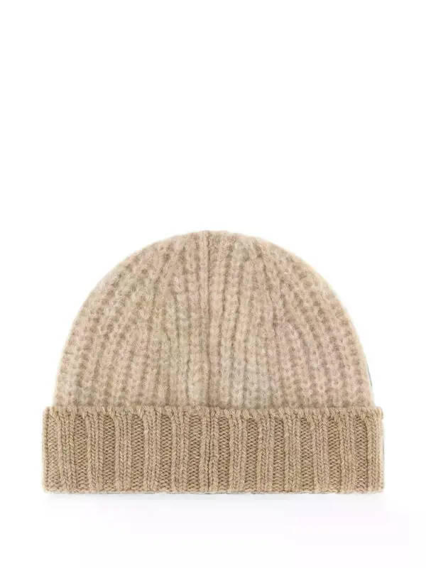 Stone Island N100009 Ribbed Baby Alpaca Blend Beanie Hat