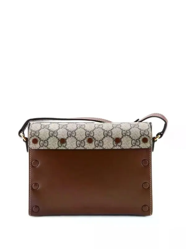 Gucci Logo Heart Gg Coated Canvas Crossbody Bag