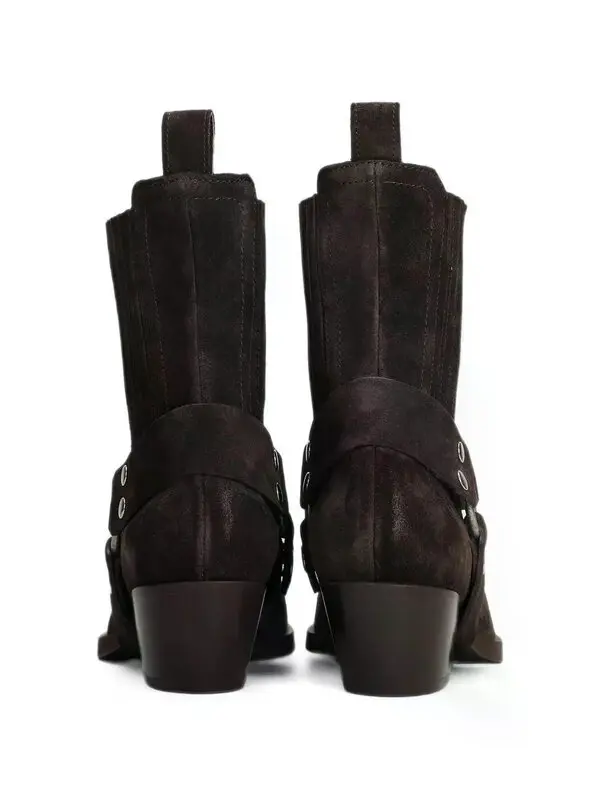 BIBI LOU Harness-detail Suede Cowboy Boots