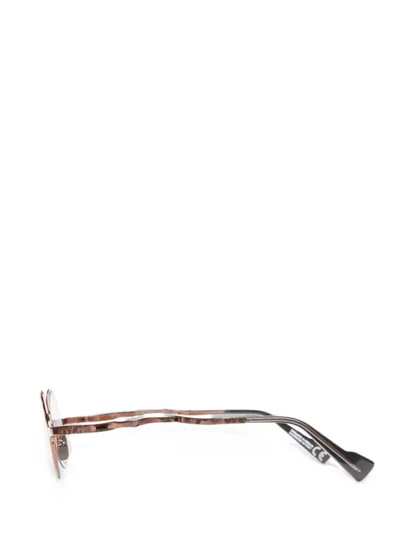 KUBORAUM Round-frame Textured Sunglasses