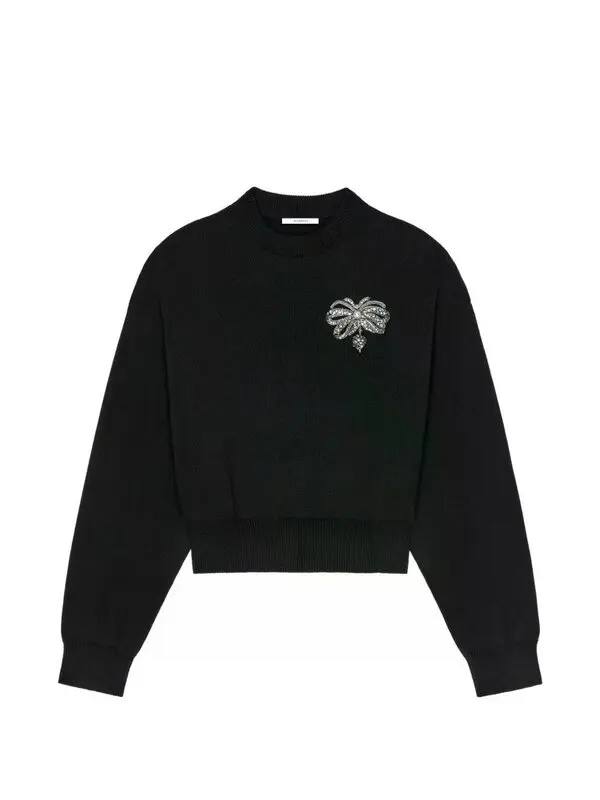 Givenchy Sweater In Wool And Cotton With Embroidered Bow