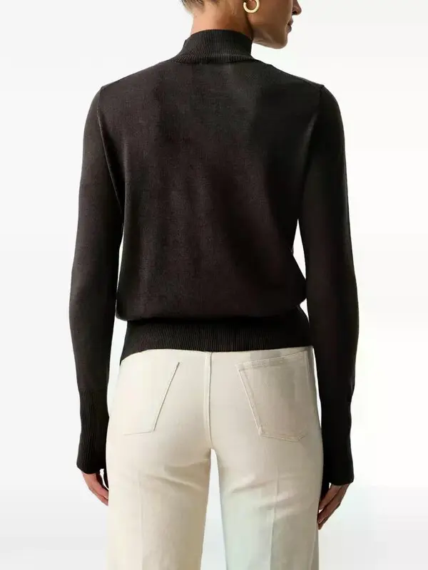 Pinko Love Birds-motif Mock-neck Sweater