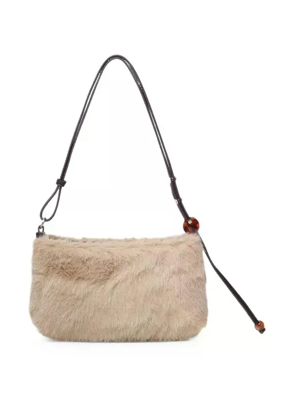 V°73 Faux-fur Logo-plaque Shoulder Bag