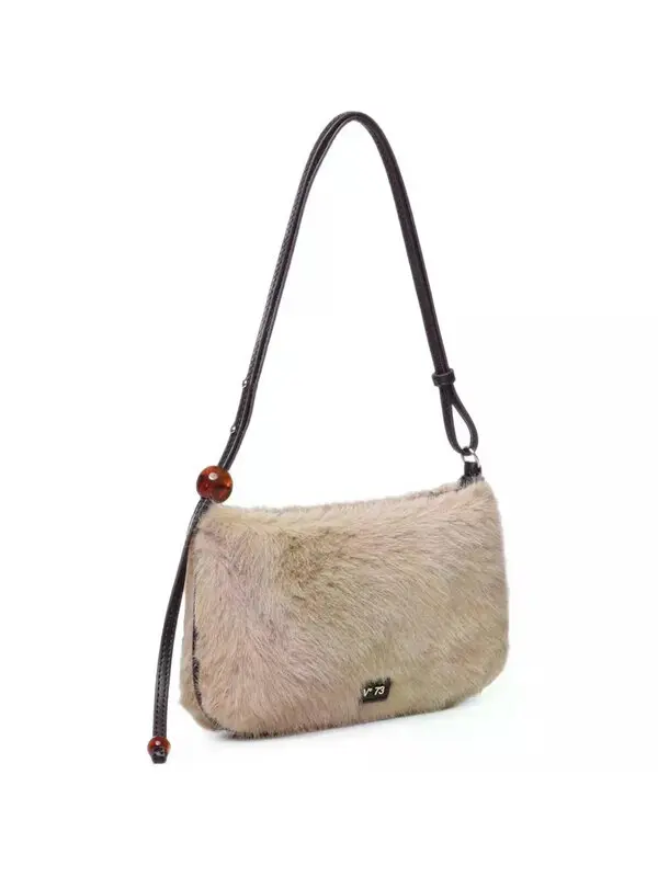 V°73 Faux-fur Logo-plaque Shoulder Bag