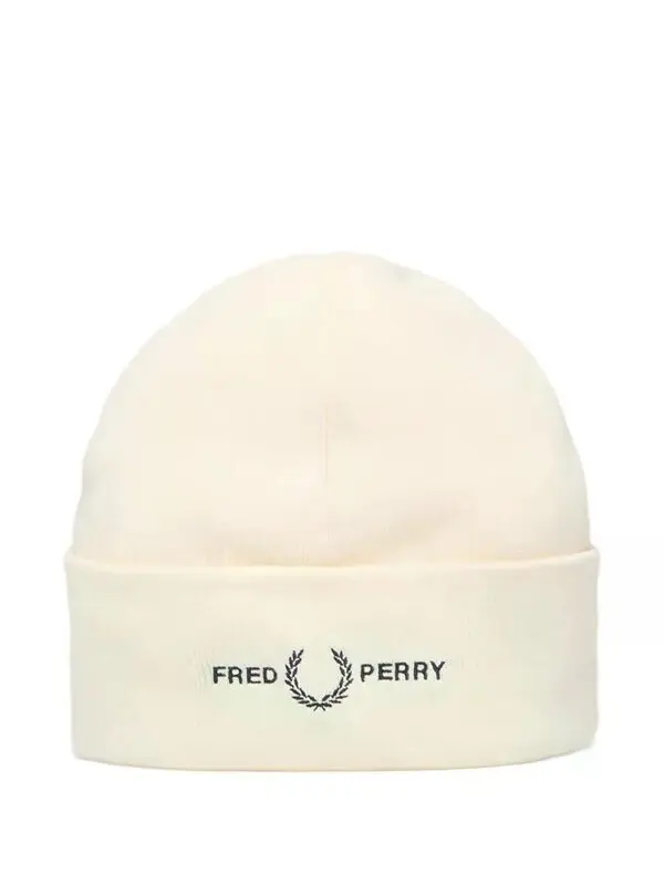 Fred Perry Logo-embroidered Turn-up Beanie Hat