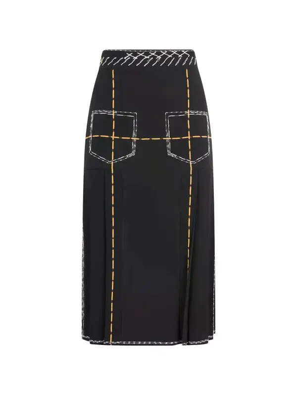 Moschino Contrast-stitch Skirt