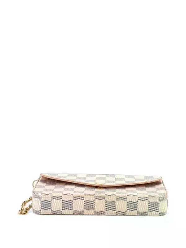 LOUIS VUITTON Felicie Pochette Damier Crossbody Bag - White