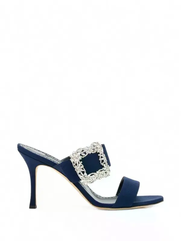 Manolo Blahnik Gable Jewel-buckle Sandals