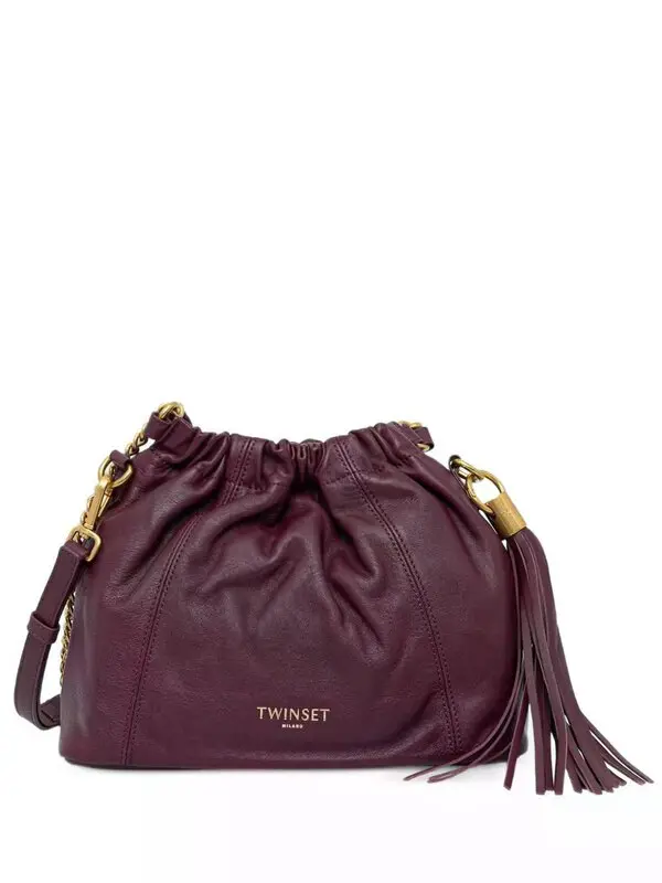 TWINSET Tassel-detail Ruched Shoulder Bag - Purple