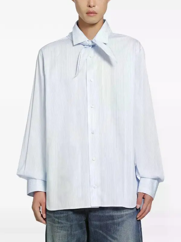 SALON C. LUNDMAN Bandana Striped Shirt