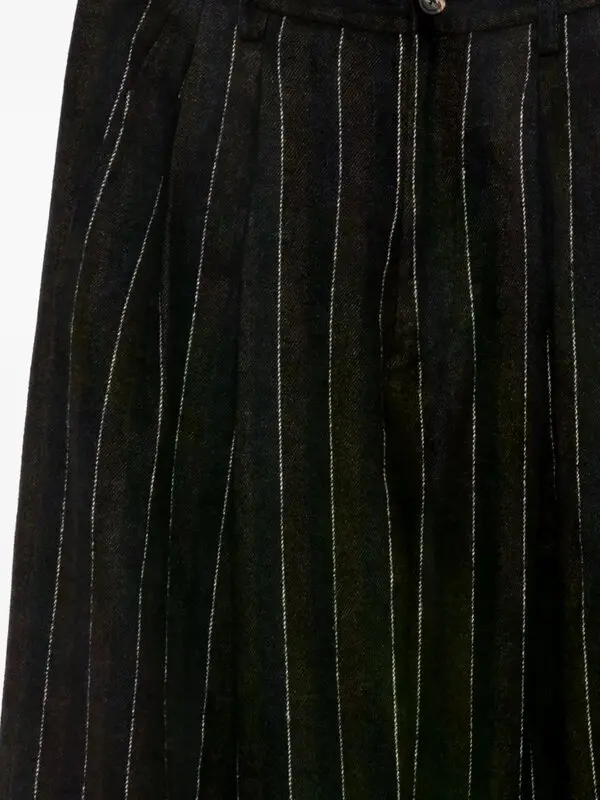 ZIGGY CHEN Pinstripe-pattern Pleated Trousers