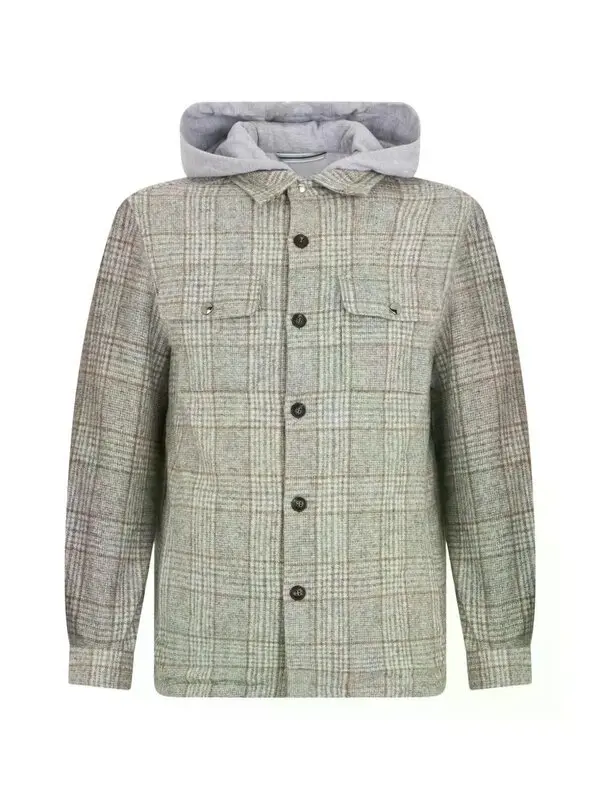 Fedeli Plaid Hooded Jacket