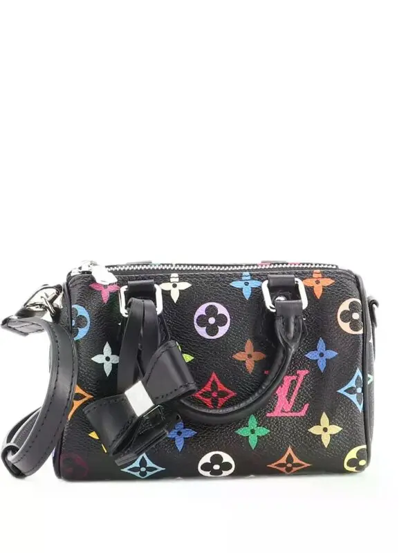 LOUIS VUITTON X Takashi Murakami Speedy Bandouliere Nm Bag Monogram Multicolor Nano Satchel - Black