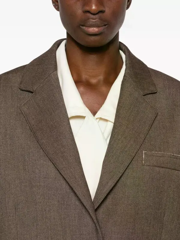 ELEH Raw-edge Notched-lapel Jacket