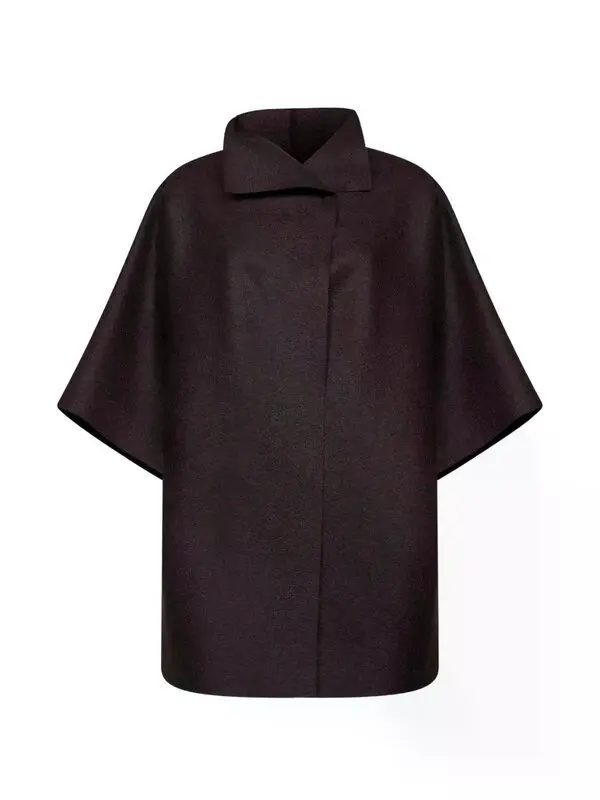 Harris Wharf London Virgin-wool Short-sleeve Coat - Brown