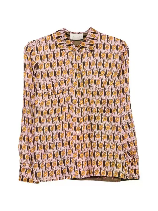 I BLUES Reversible Chest-pocket Shirt - Pink