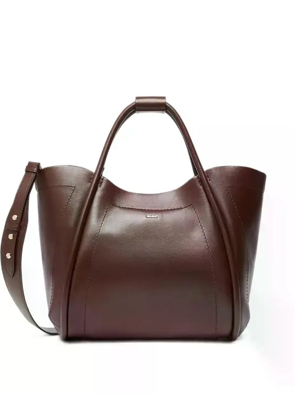 Max Mara Marine Leather Tote Bag - Brown