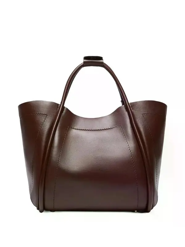 Max Mara Marine Leather Tote Bag - Brown