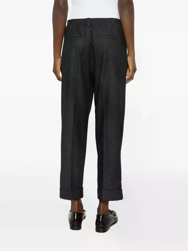 Closed Elasticated-waistband Trousers