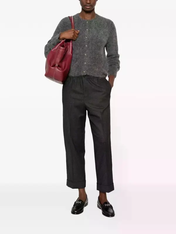 Closed Elasticated-waistband Trousers