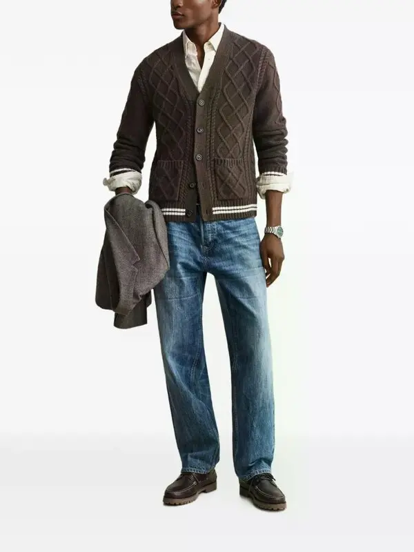 Gant Cable-knit Wool Cardigan