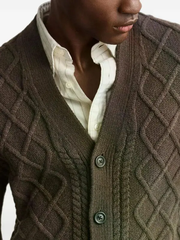 Gant Cable-knit Wool Cardigan