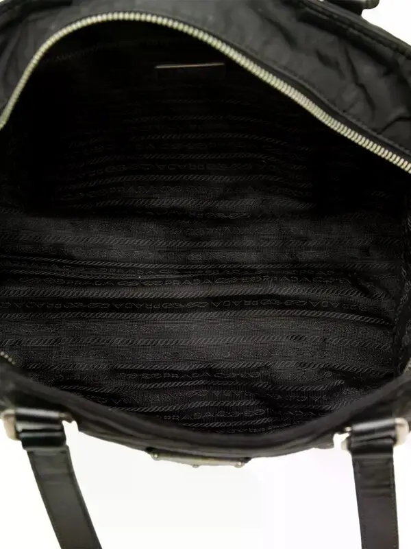 Prada 2013-2026 Saffiano Trimmed Tessuto Tote Bag