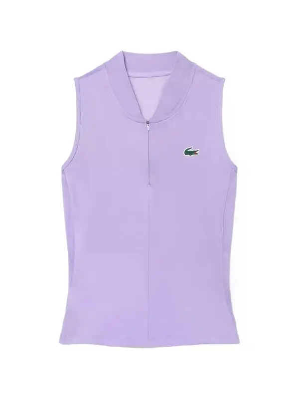 Lacoste Half-zip Sleeveless Tank Top - Purple