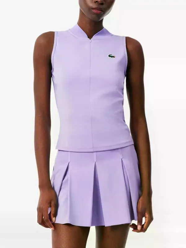 Lacoste Half-zip Sleeveless Tank Top - Purple