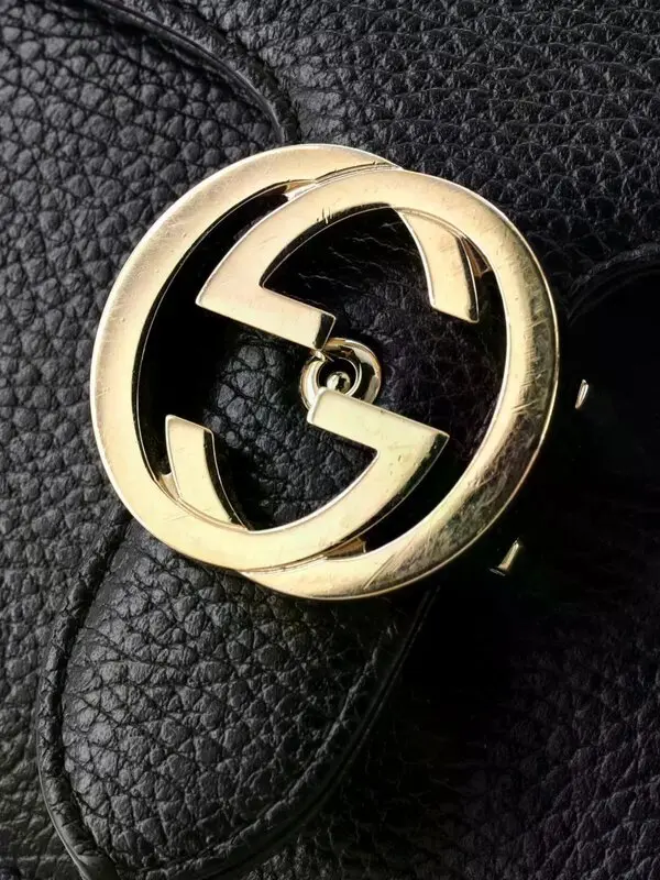 Gucci Interlocking Leather Medium Shoulder Bag