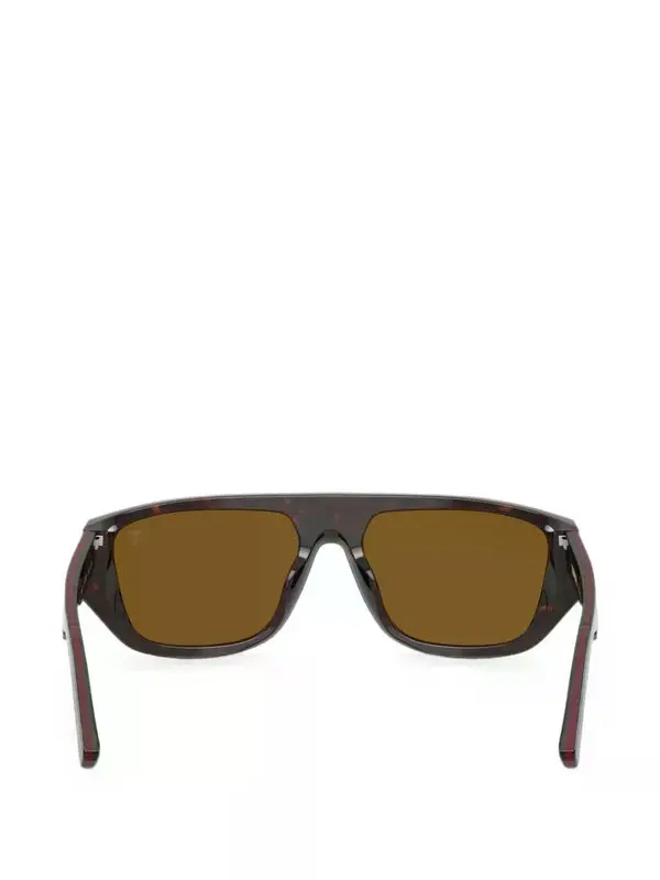 SCUDERIA FERRARI Tortoiseshell-effect Rectangle-frame Sunglasses - Brown
