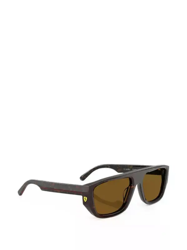 SCUDERIA FERRARI Tortoiseshell-effect Rectangle-frame Sunglasses - Brown