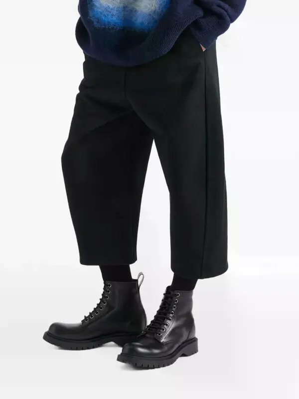 Givenchy Cropped Cocoon Joggers In Fleece With Patch