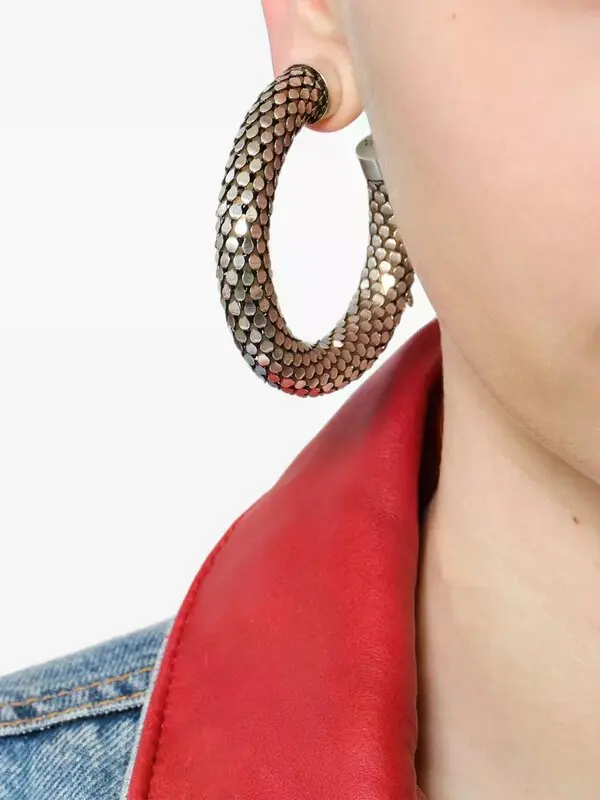 Isabel Marant Étoile Gaia Mesh-effect Hoop Earrings - Silver