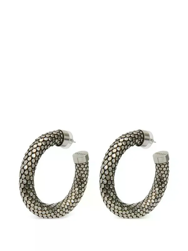 Isabel Marant Étoile Gaia Mesh-effect Hoop Earrings - Silver