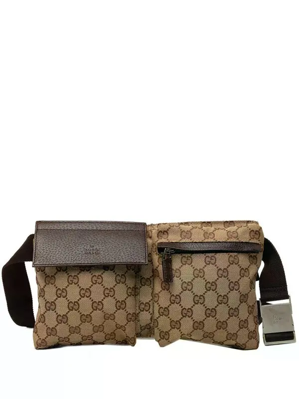 Gucci 2000-2015 Gg Canvas Double Pocket Belt Bag